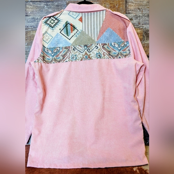 Original Design Shacket | Tops | New Handcrafted Pink Cordoroy Shacket ...